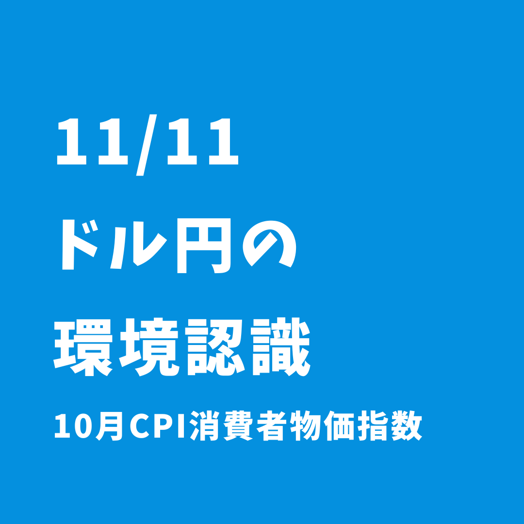 11/11 ドル円の環境認識 10月CPI消費者物価指数 - ゆる投資